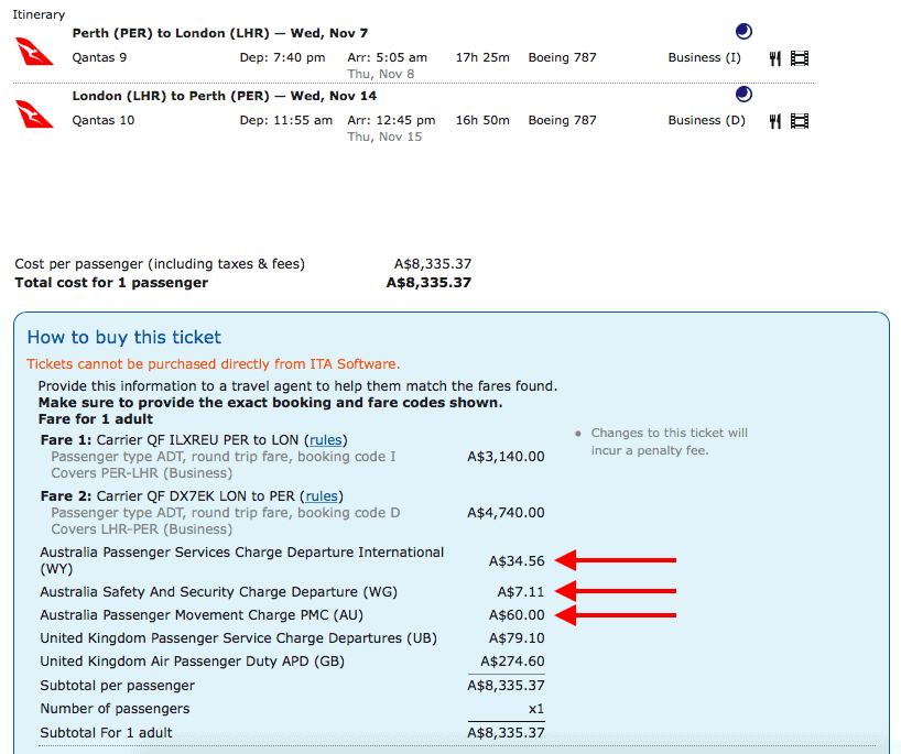 The Australian Departure Tax