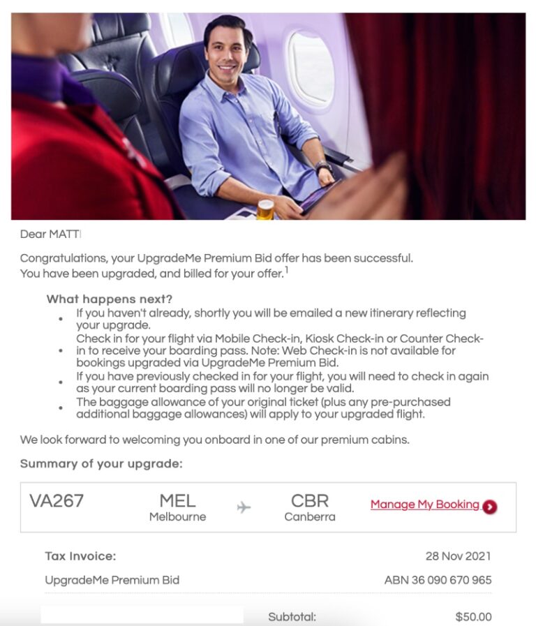 How to Upgrade on Virgin Australia with Points or Money