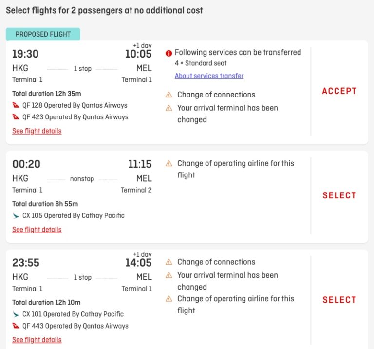 Qantas' New Self-Service Reward Flight Rebooking Tool