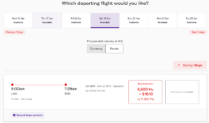 How to Spend 10,000 Virgin Australia Velocity Points