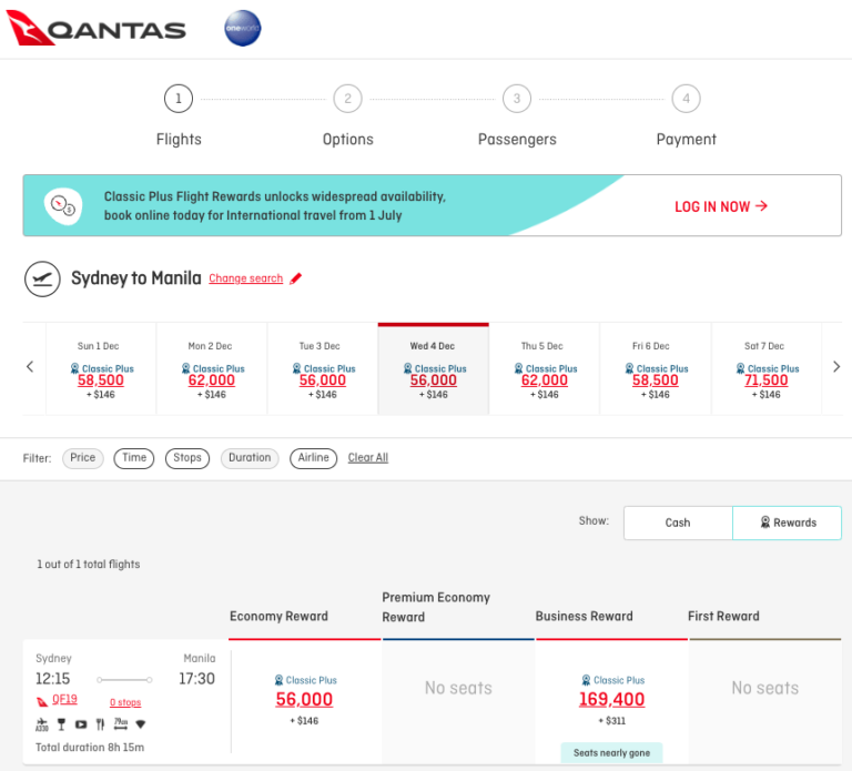 Ultimate Guide to Qantas Classic Plus Flight Rewards