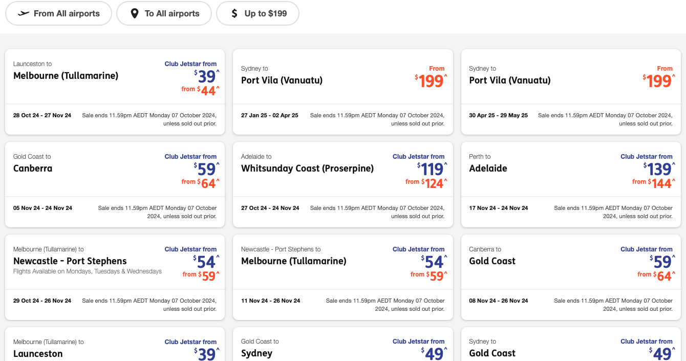 Jetstar's Friday Fare Frenzy Is the Cheapest Time to Book