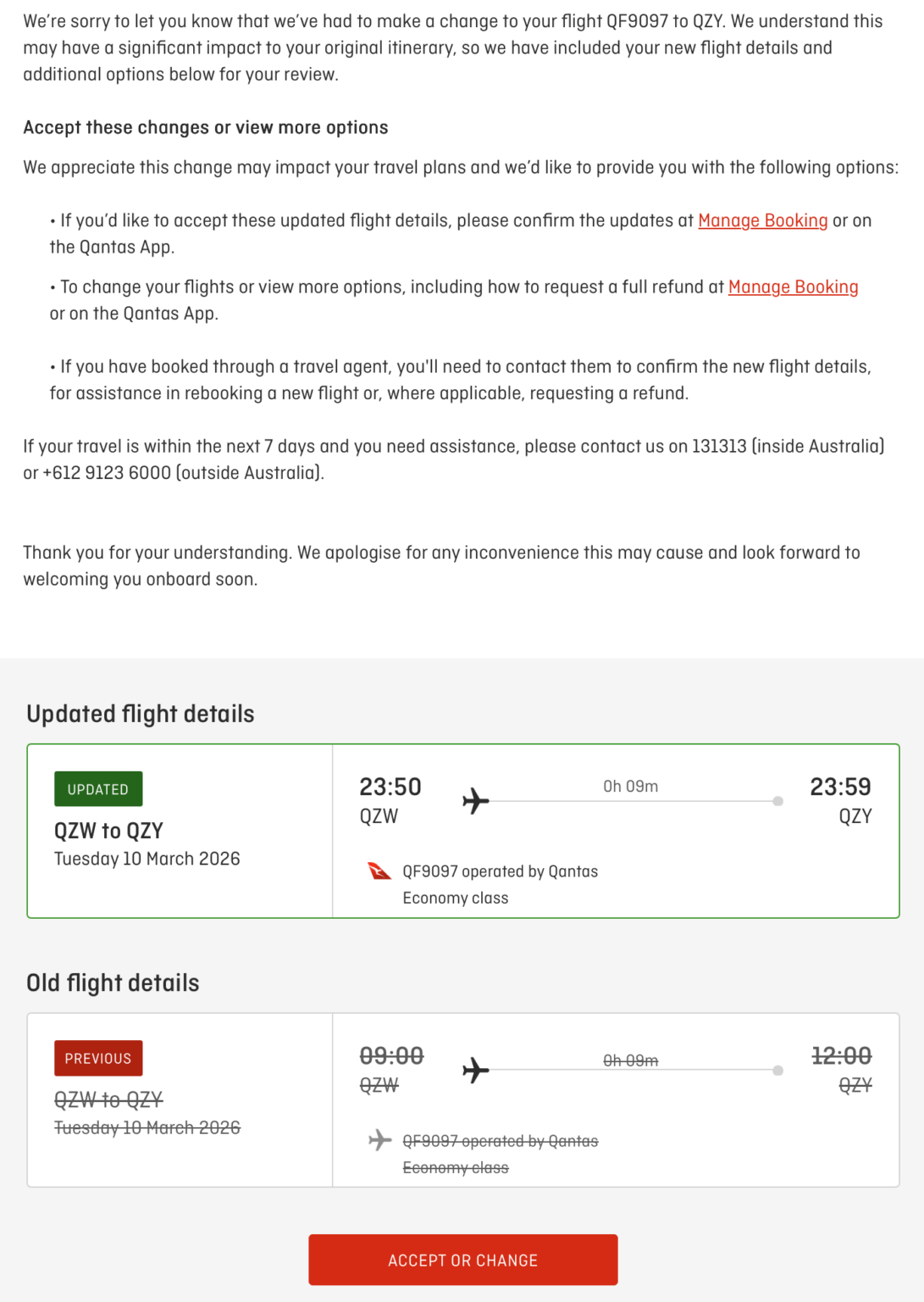 Explained: Qantas' Fictitious Flight from QZW to QZY